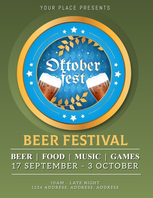 Copy of oKtoberfest beer festival event template | PosterMyWall