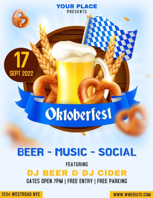 oKtoberfest beer festival event template | PosterMyWall