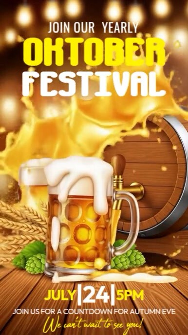Oktoberfest Beer Festival Whatsapp Status Template | PosterMyWall