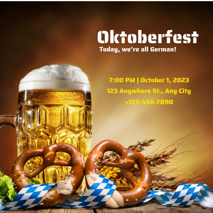 Oktoberfest Celebrate Instagram Post Template | PosterMyWall