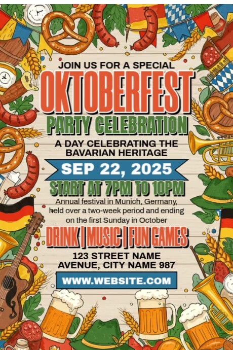 Oktoberfest Celebration Template | PosterMyWall
