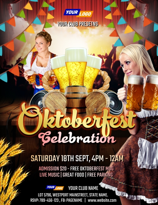 Oktoberfest celebration party flyer design | PosterMyWall