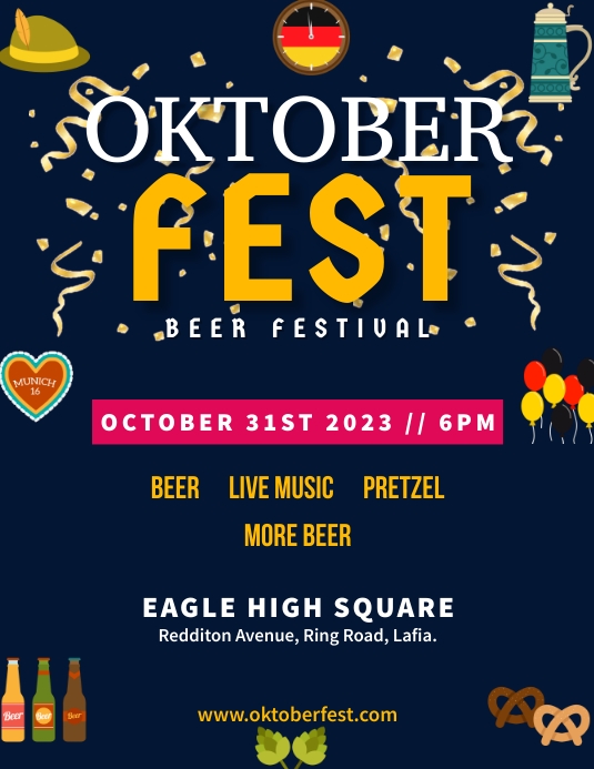 Oktoberfest event flyer Template | PosterMyWall