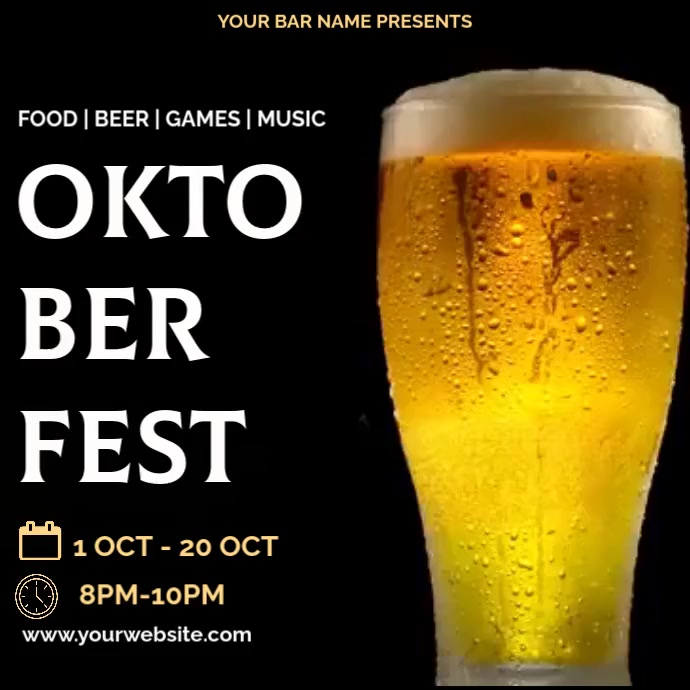 Oktoberfest event invitation advert Template | PosterMyWall