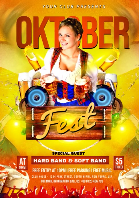 Oktoberfest Flyer Template | PosterMyWall