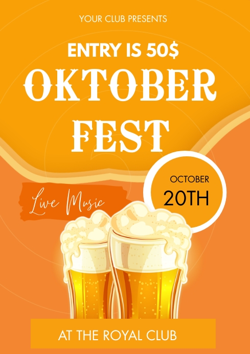 oktoberfest flyers Template | PosterMyWall