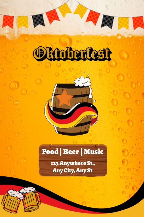 Oktoberfest Invitation Poster Template | PosterMyWall