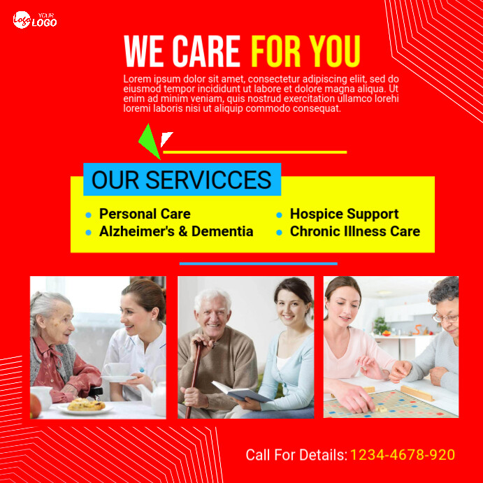 Old Care Center Ad Template | PosterMyWall