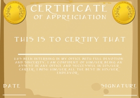 OLD CERTIFICATE IS GOLD TEMPLATE | PosterMyWall