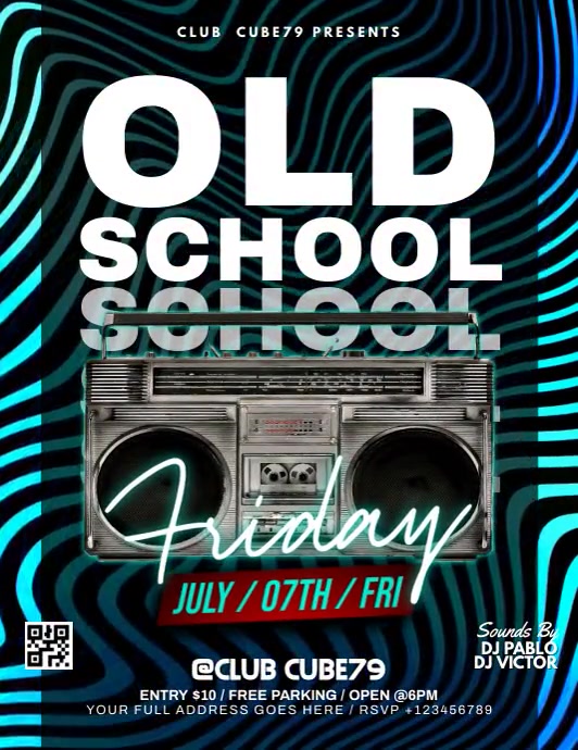 Old school friday Template | PosterMyWall