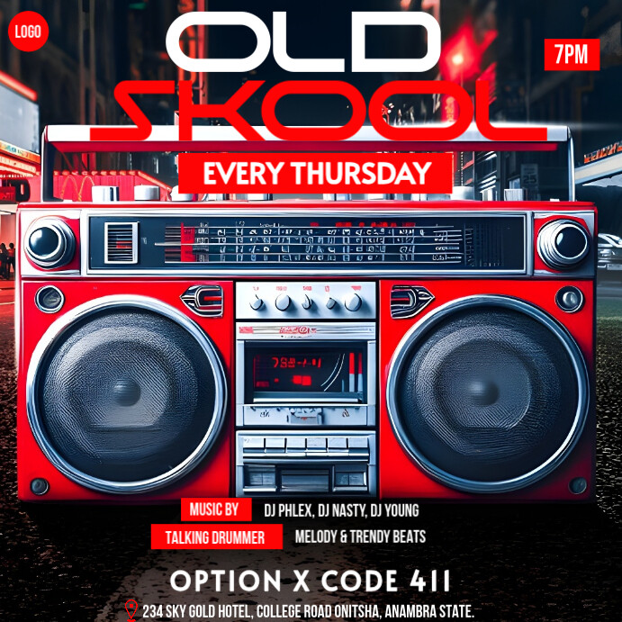 Old school party flyer Template | PosterMyWall