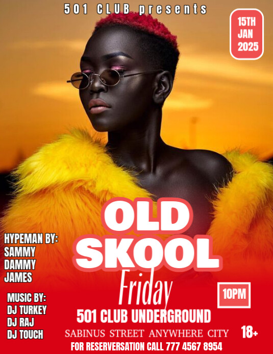 Old skool Templat | PosterMyWall