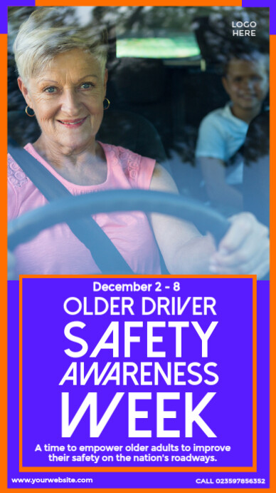 Older Driver Safety Awareness Week Template | PosterMyWall