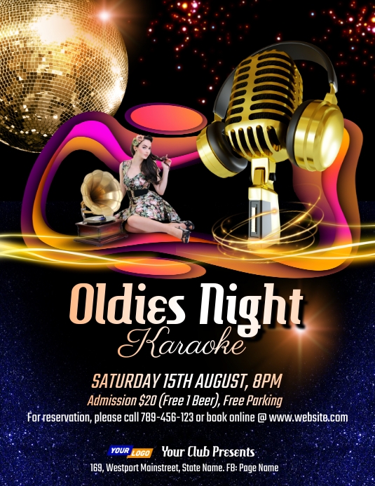Copy of Oldies Karaoke Night poster design (2) | PosterMyWall