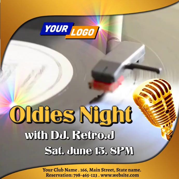 Plantilla de Oldies night design template | PosterMyWall