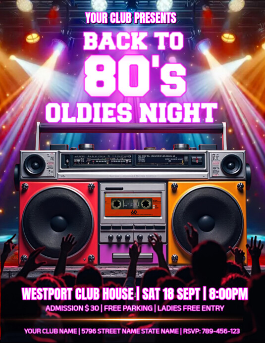 Copy of Oldies Night Party Flyer | PosterMyWall