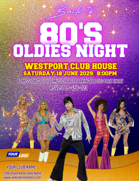 Copy of Oldies Night Party Invitation Flyer | PosterMyWall