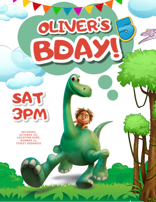 OLIVER'S DAY.A Template | PosterMyWall