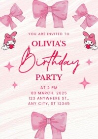 My melody birthday invitation Template | PosterMyWall