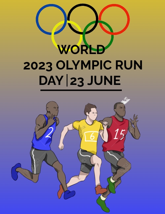 olympic run day poster Template | PosterMyWall