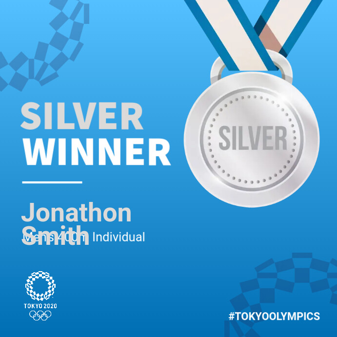 Olympic Silver Winner Post Template | PosterMyWall