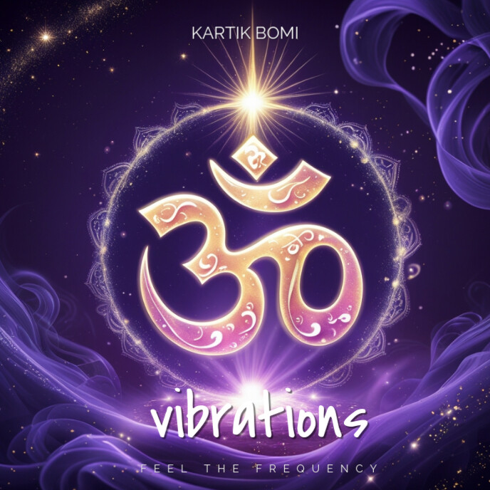 Plantilla de Om Symbol Spiritual Album Cover – Smoke and Light Flow ...