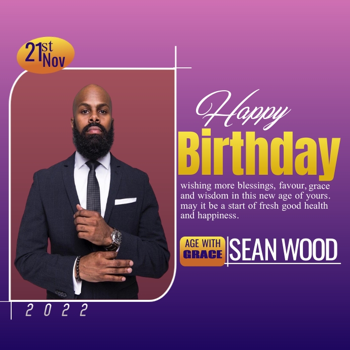 Ombre birthday wish (15) Template | PosterMyWall