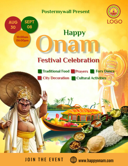 Onam Festival Celebration template | PosterMyWall