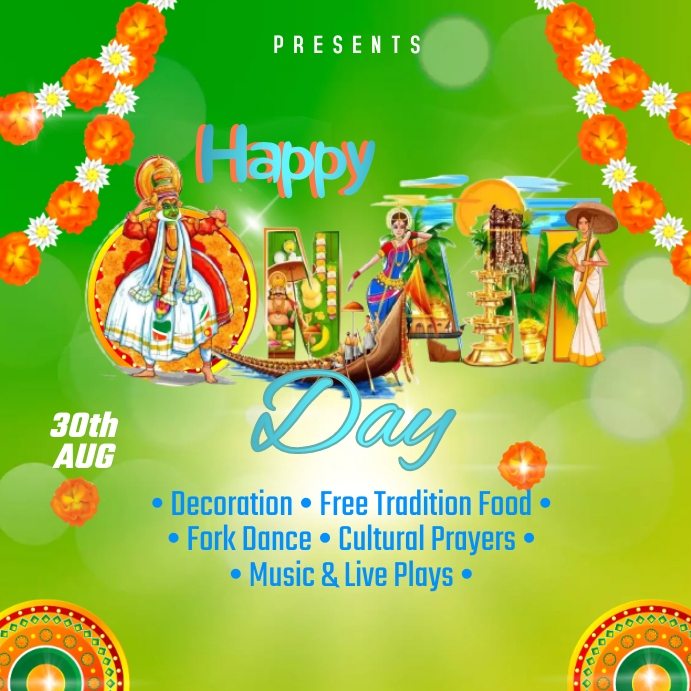 Plantilla de Onam festival flyer | PosterMyWall