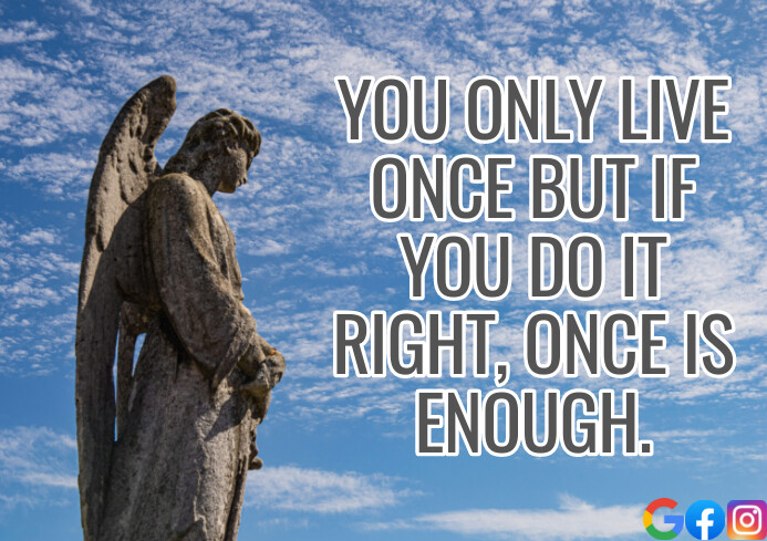 Plantilla de ONCE IS ENOUGH QUOTE TEMPLATE | PosterMyWall