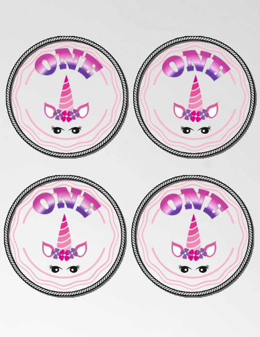 One birthday cake topper design Template | PosterMyWall