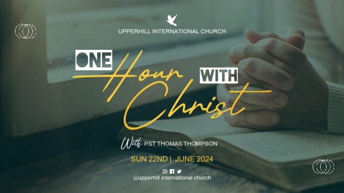 One hour with christ Template | PosterMyWall