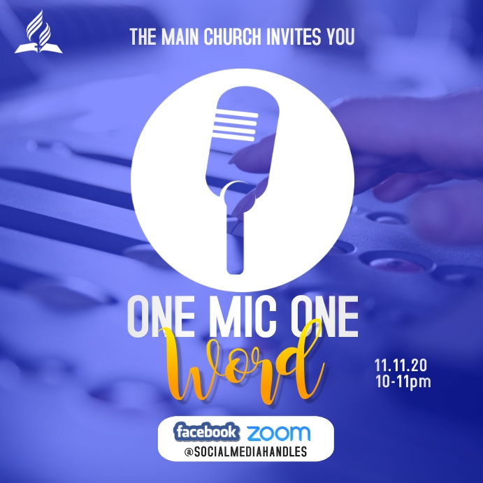 Plantilla de Un Micrófono | PosterMyWall