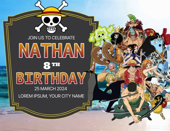 One Piece Birthday Celebration Template | PosterMyWall