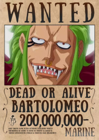 One Piece Bounty Wanted Bepo Template | PosterMyWall