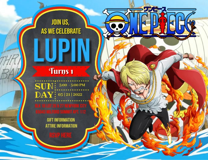 One Piece Template | PosterMyWall