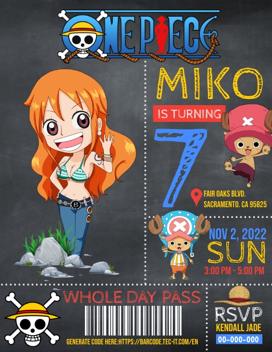 One Piece Template | PosterMyWall