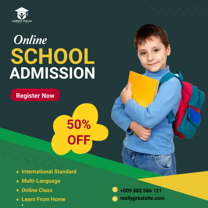 Online Admission Poster Template | PosterMyWall