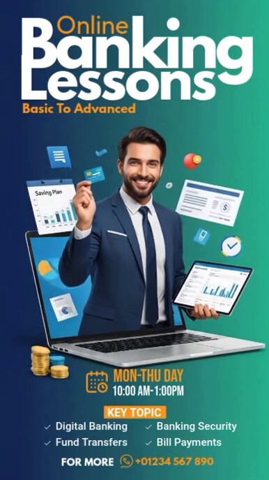 online banking consultation Template | PosterMyWall