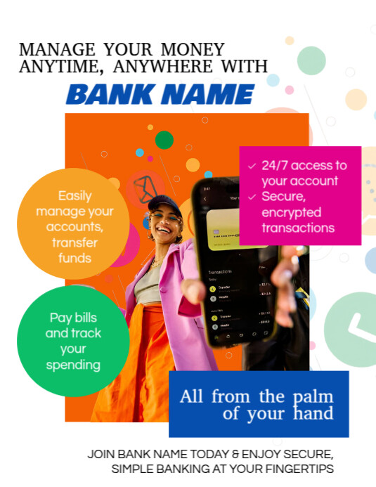 Online Banking Platform Advet Flyer Template | PosterMyWall