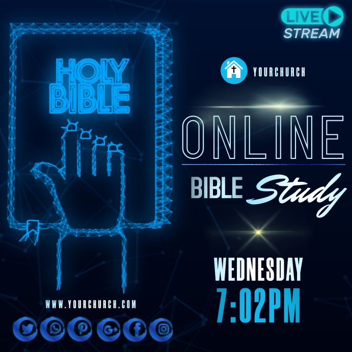 ONLINE BIBLE STUDY AD INSTAGRAM POST Template | PosterMyWall