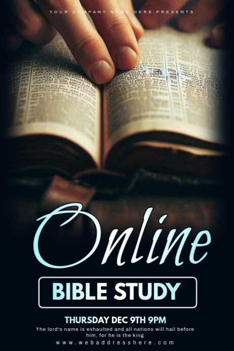 Online bible study classes flyer Template | PosterMyWall