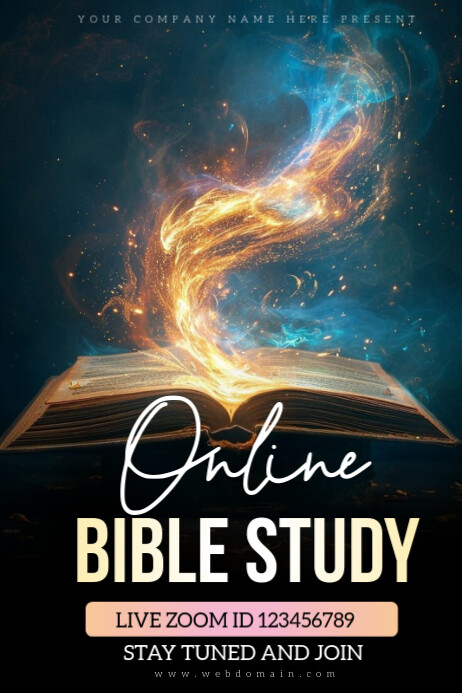 Online bible study classes flyer Template | PosterMyWall
