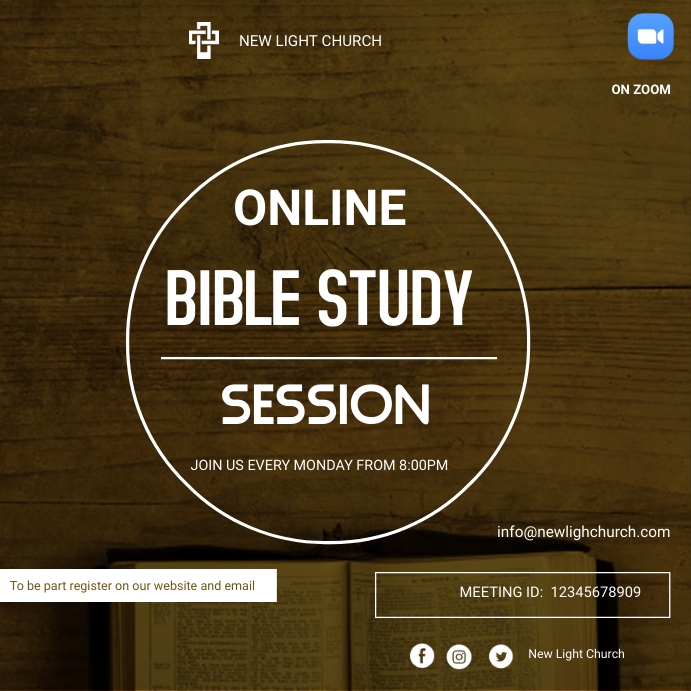 Online Bible Study Template | PosterMyWall