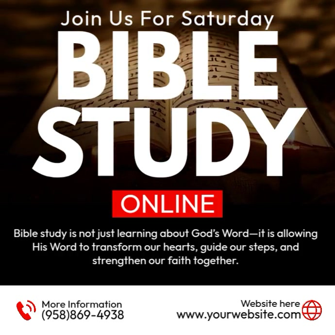 Online Bible Study Template | PosterMyWall