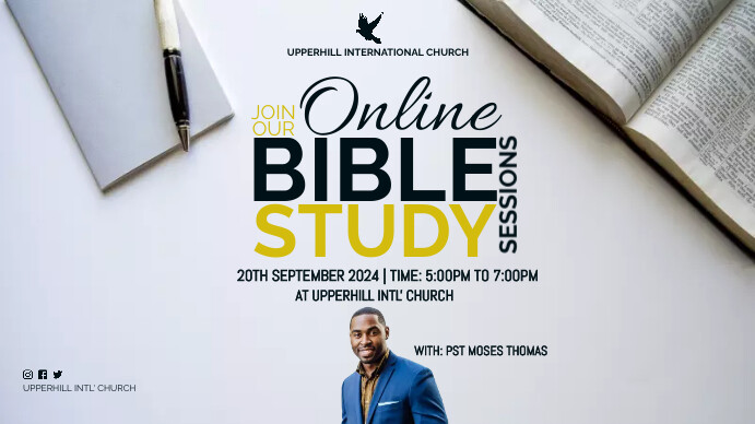 ONLINE BIBLE STUDY Template | PosterMyWall