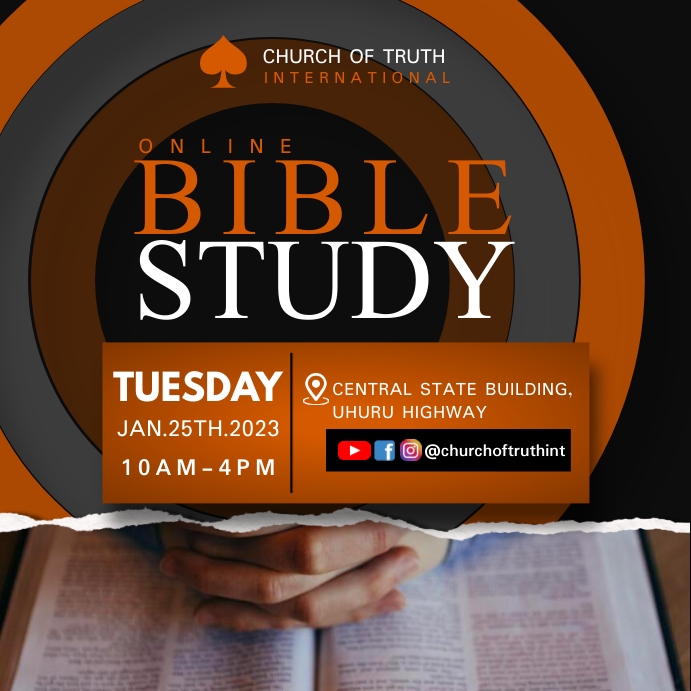 Online Bible study Template | PosterMyWall