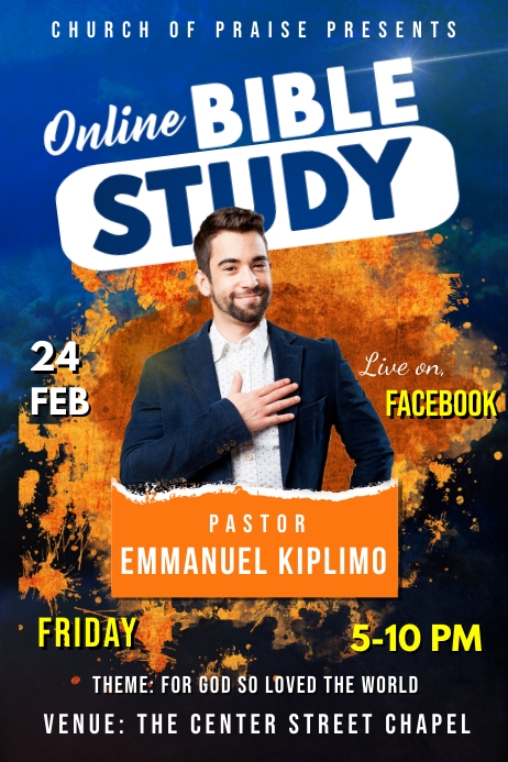 Online Bible study Template | PosterMyWall