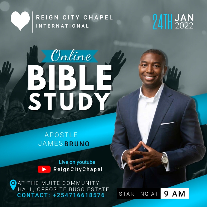 Online Bible study Template | PosterMyWall