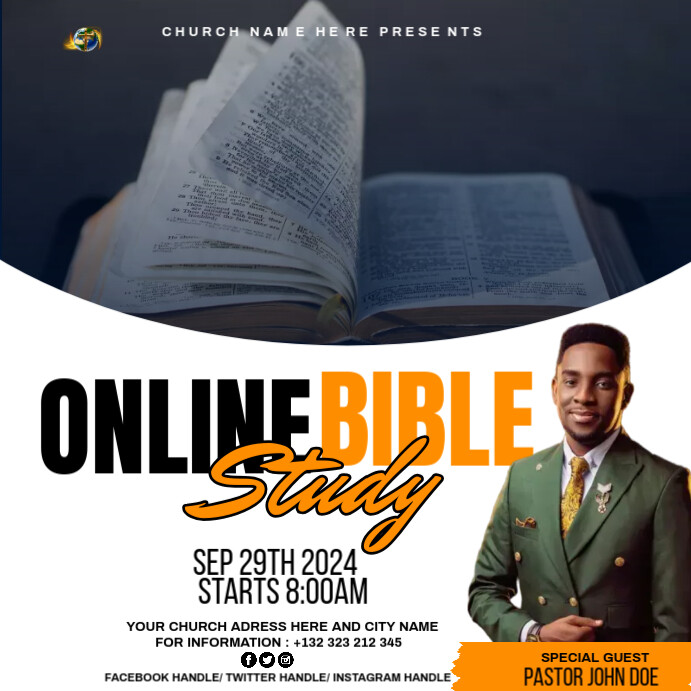 online bible study Templat | PosterMyWall